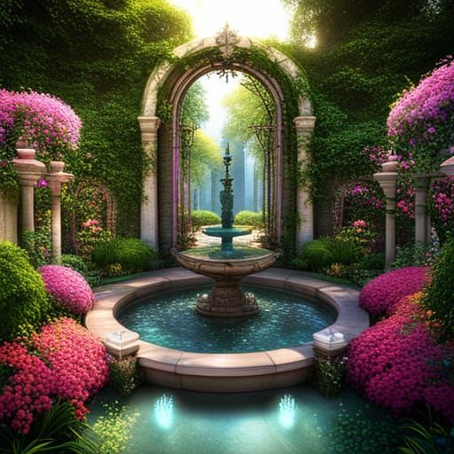 Garden - AI Generated Artwork - NightCafe Creator