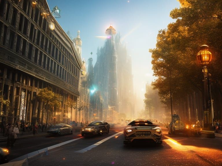 Cute Lovely crossing trough pedestrian crossing in traffic Magical ...