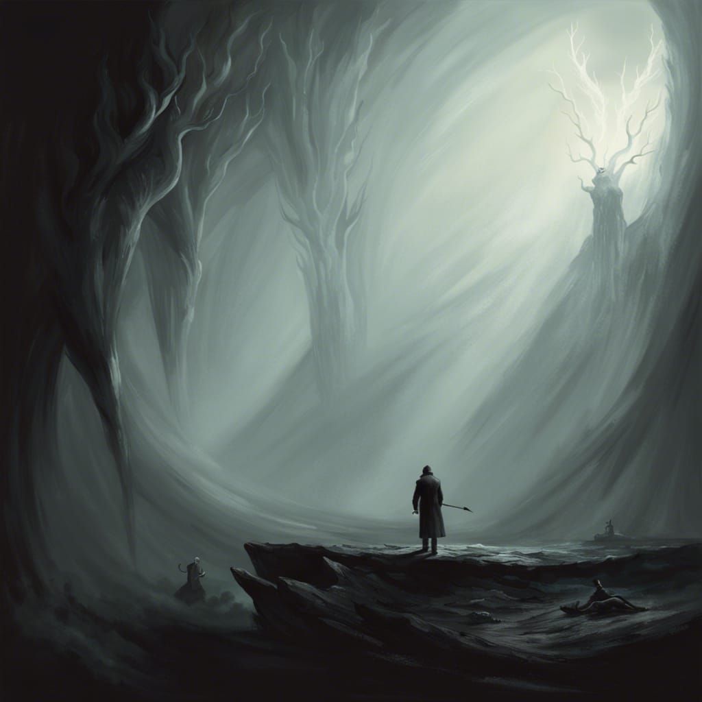 A man inside his abyss - AI Generated Artwork - NightCafe Creator