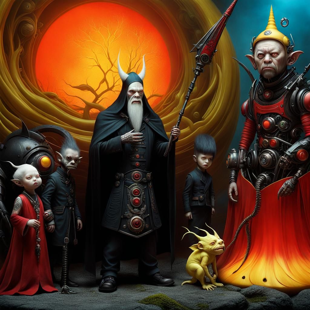 The Necro-Cybermancer and the Family - AI Generated Artwork - NightCafe ...