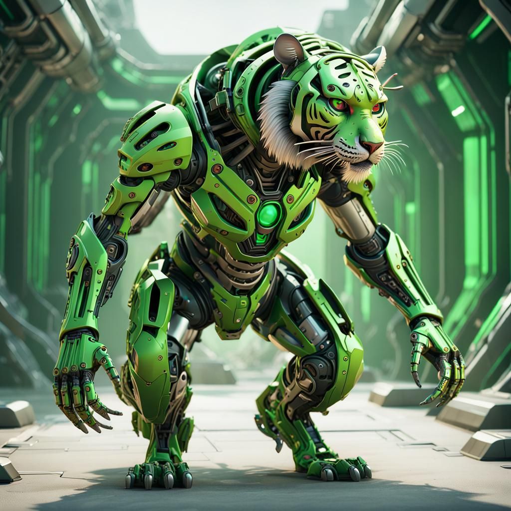 Tiger robot - AI Generated Artwork - NightCafe Creator