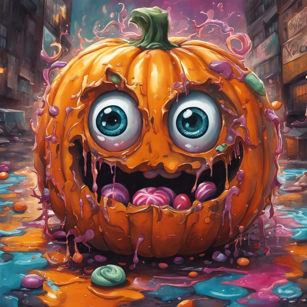 Candy Halloween Pumpkin - AI Generated Artwork - NightCafe Creator
