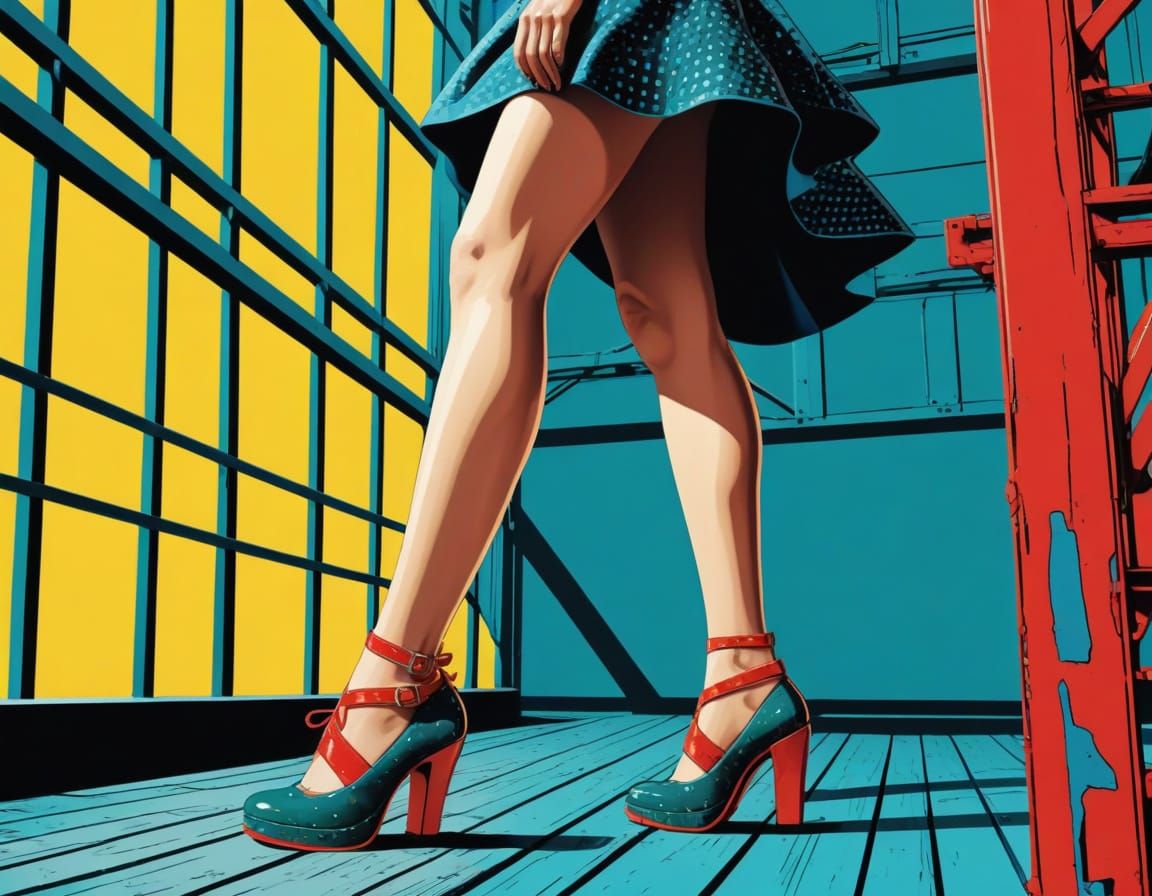 Retro-Futuristic Comic Book Art in Pop Art Style - AI Art