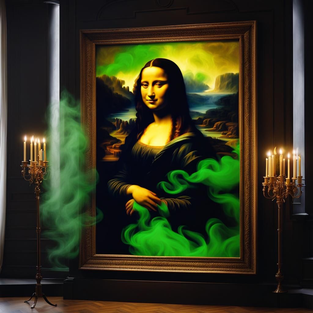 Haunted Mona Lisa - call ghostbusters - AI Generated Artwork ...