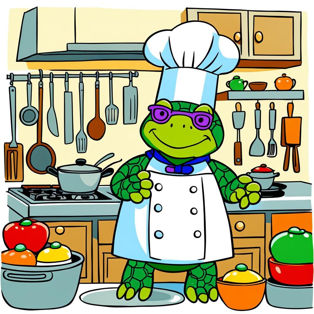Turtle Chef - AI Generated Artwork - NightCafe Creator