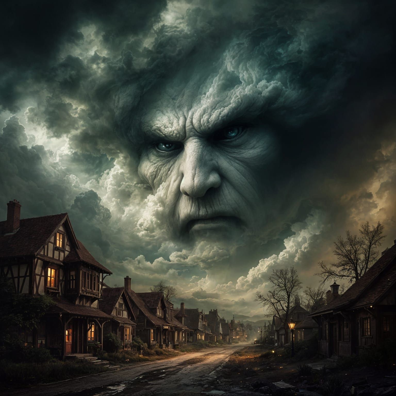 Angry Clouds - Foreboding Storm Clouds in Dramatic Digital P...