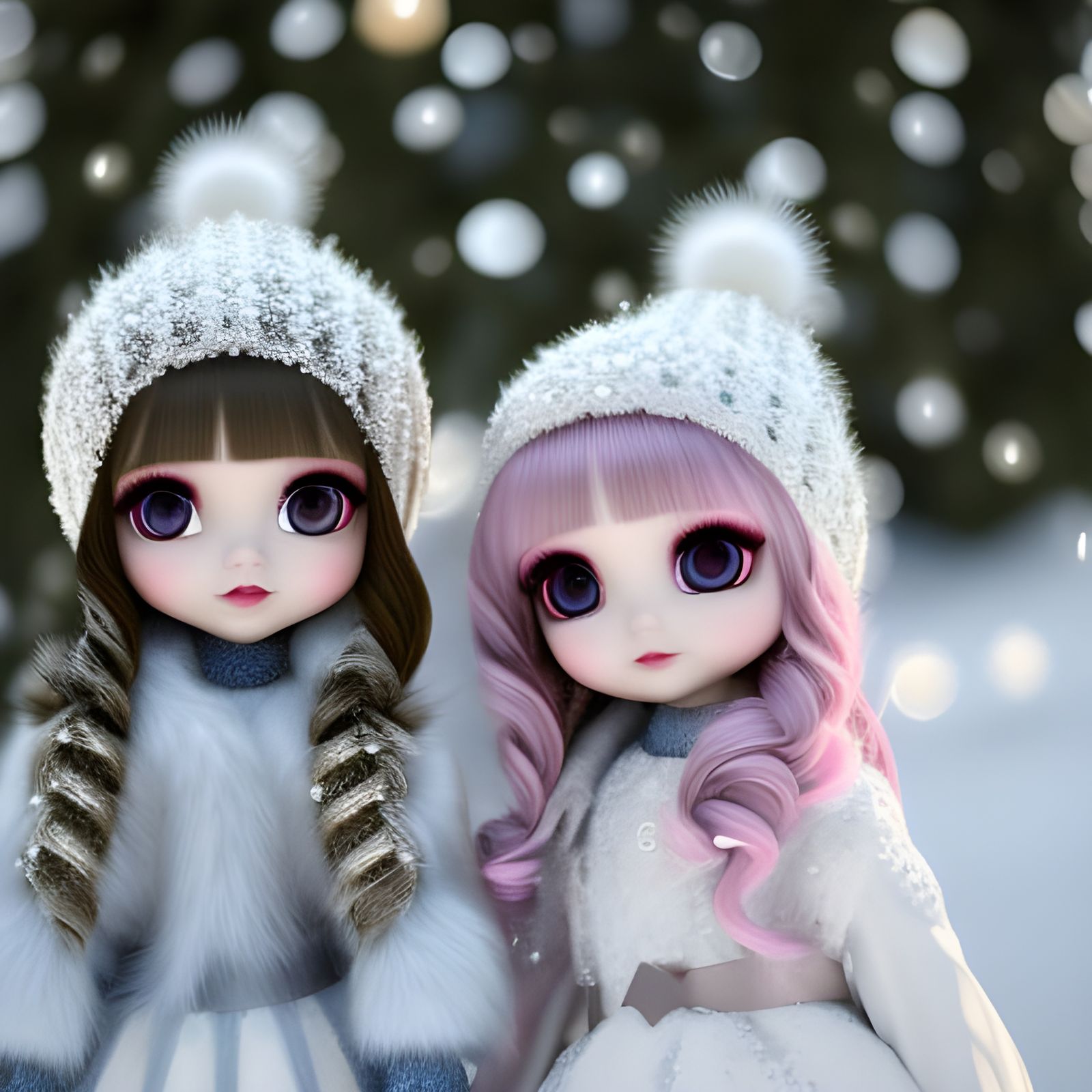 Winter Twins Ai Generated Artwork Nightcafe Creator