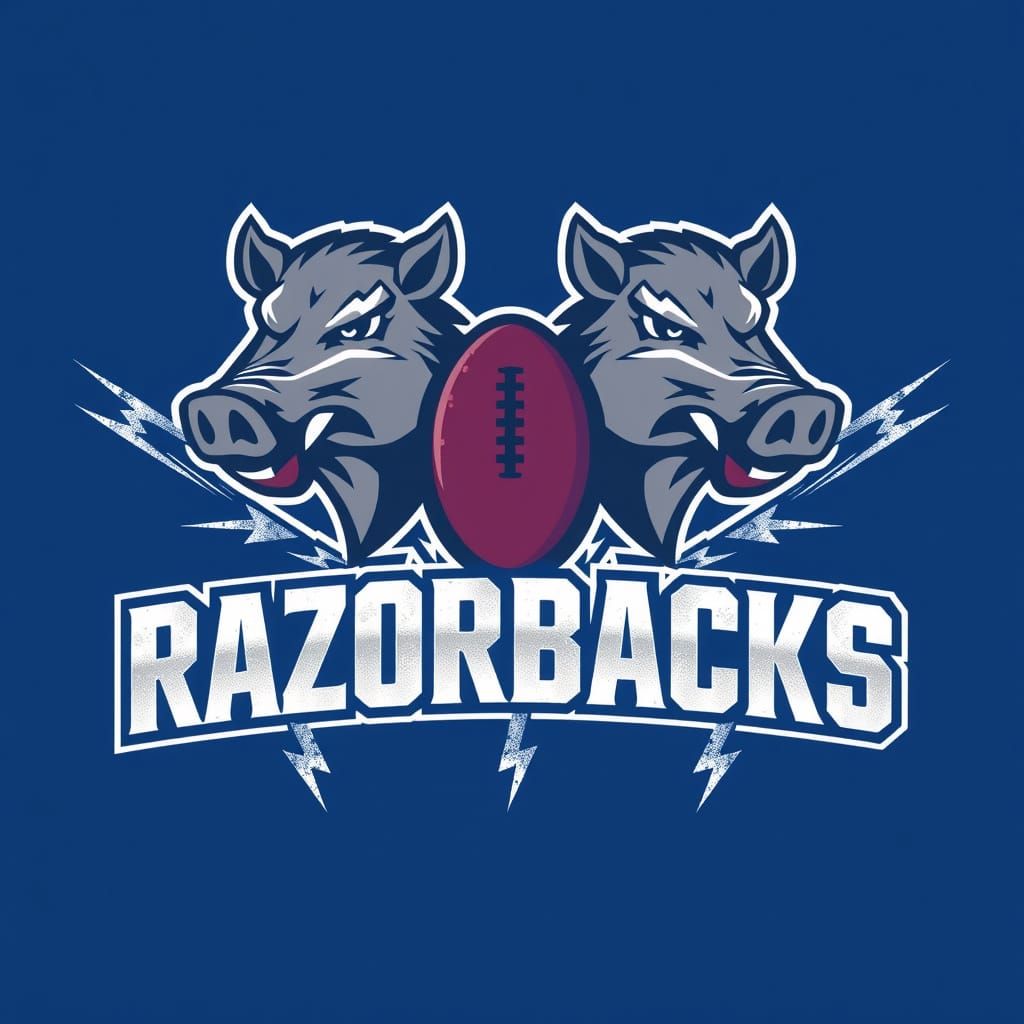 Rugby League Team Logo Featuring Stylized Boar Hea... - AI Art