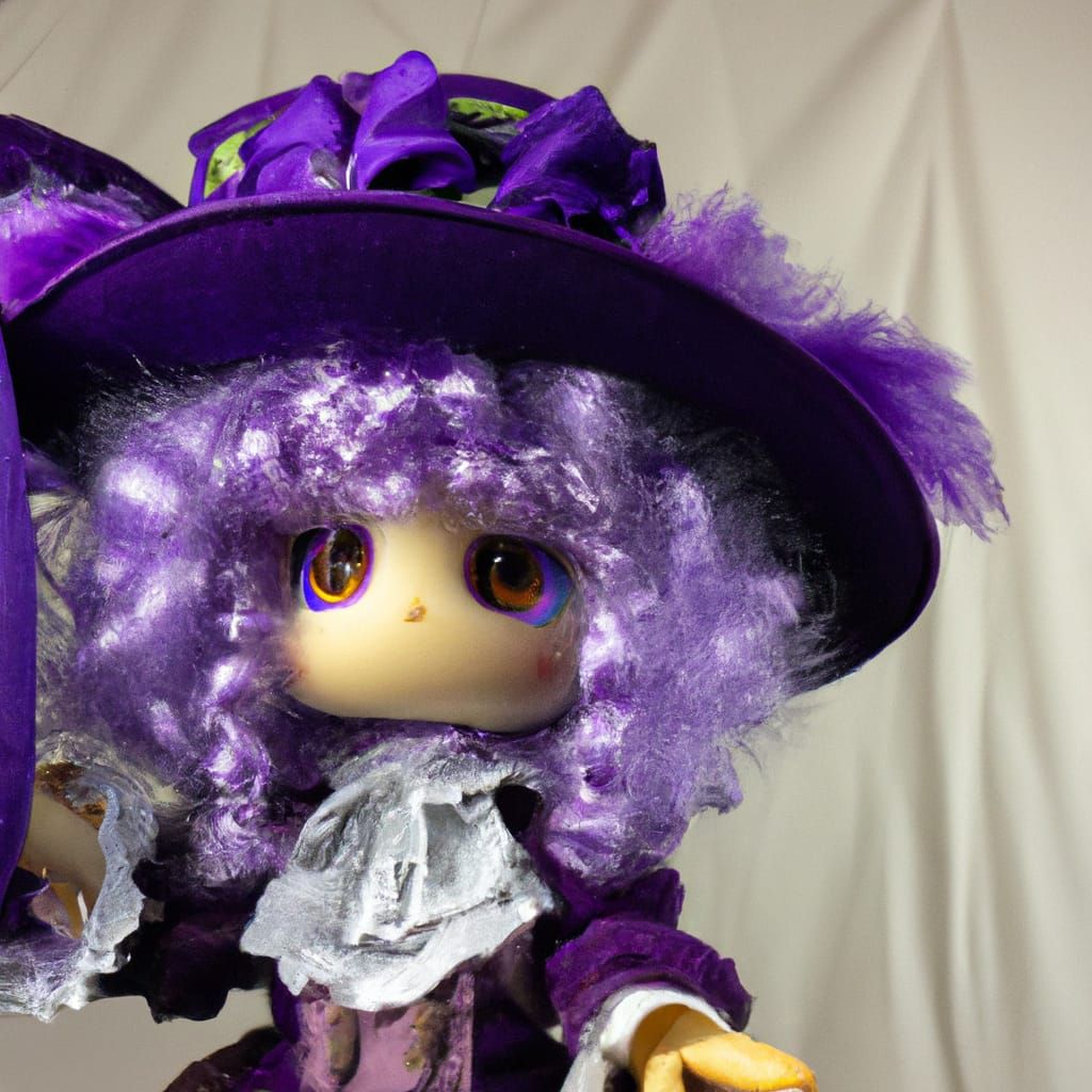 Touhou Patchouli Knowledge as a muppet ultra-realistic hyperdetailed ...
