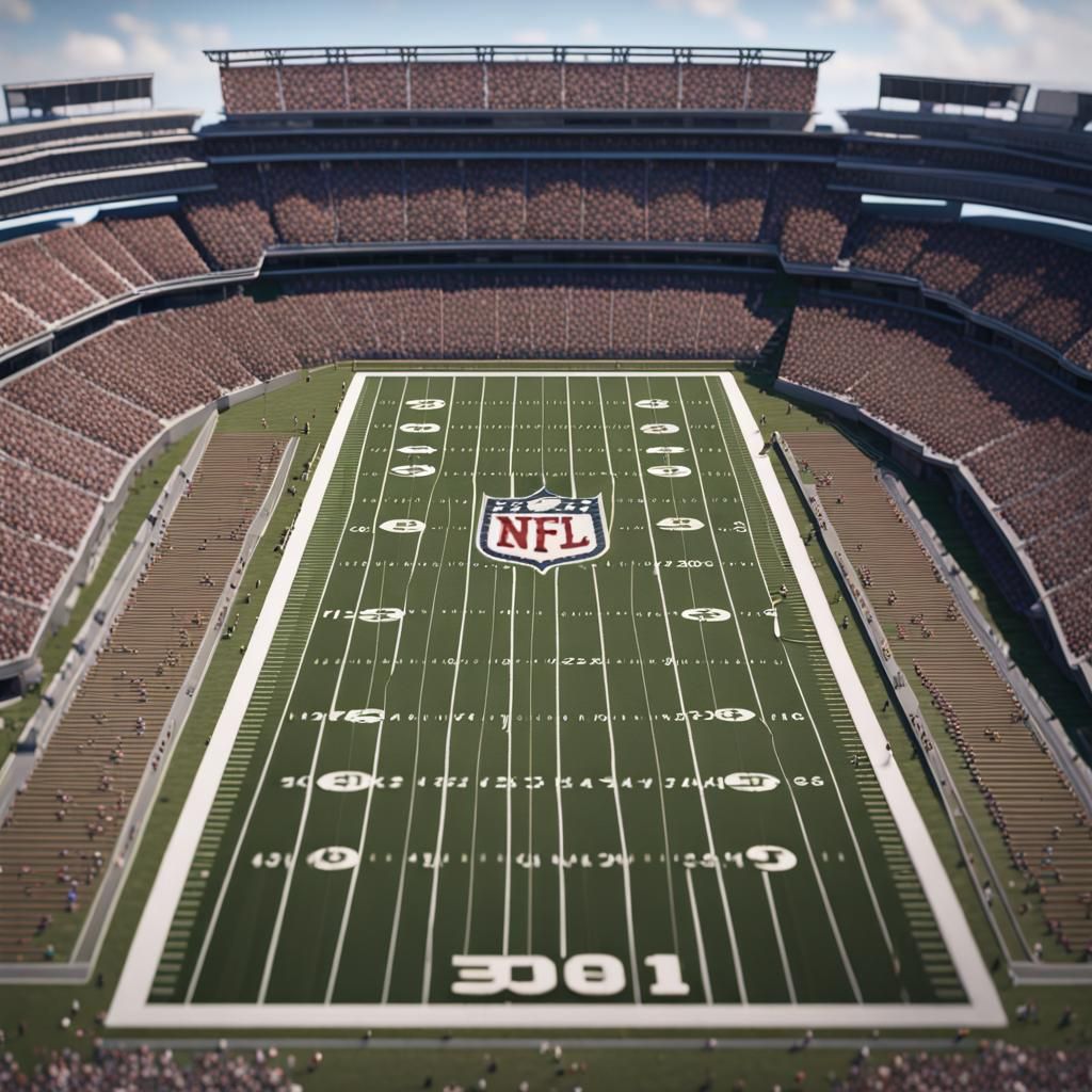 Hyper realistic NFL field - AI Generated Artwork - NightCafe Creator
