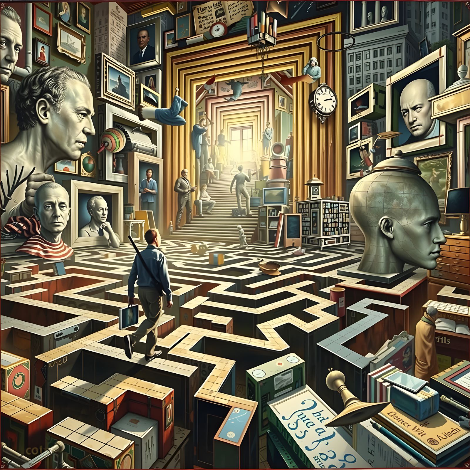 Depictions of you - Self Discovery in a Cubist Labyrinth