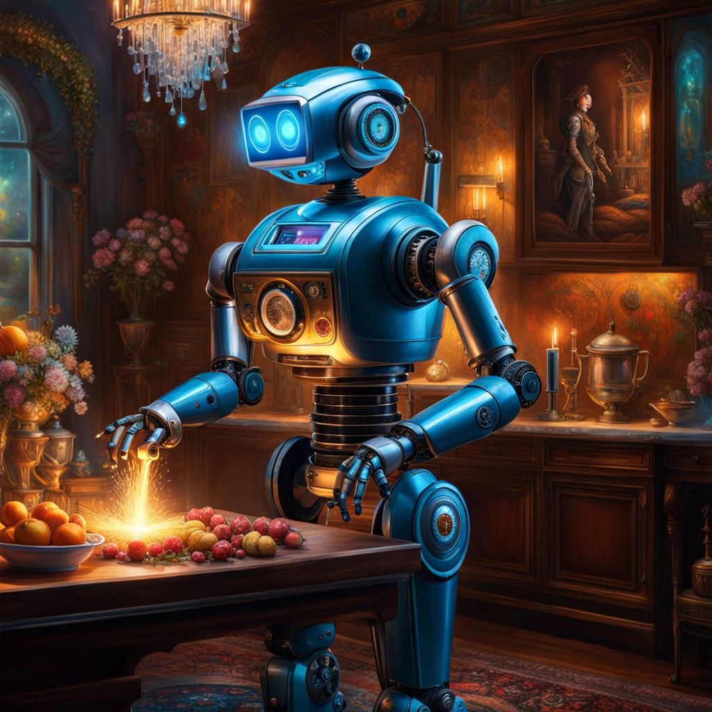 Robot Butler - AI Generated Artwork - NightCafe Creator
