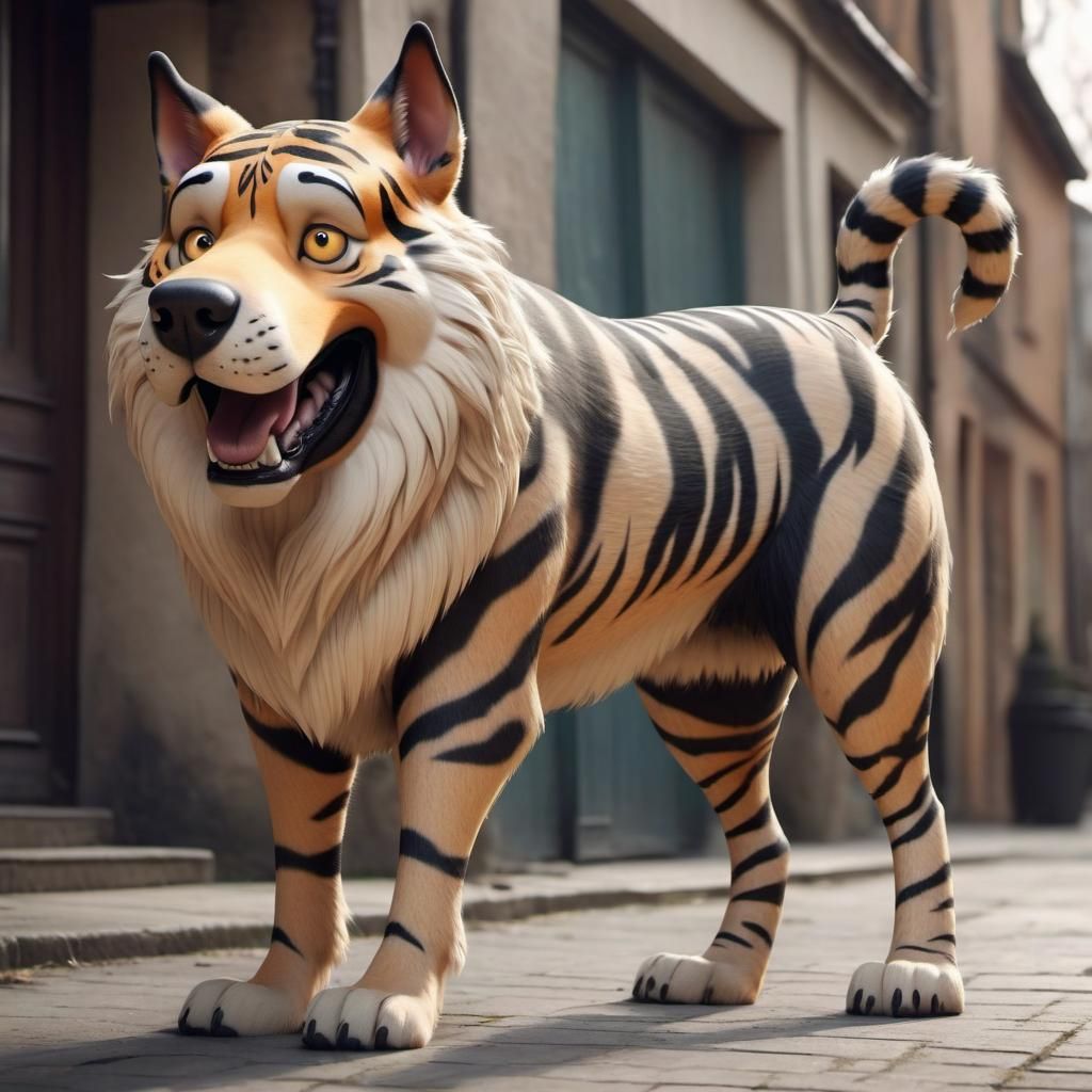 Tiger dog - AI Generated Artwork - NightCafe Creator