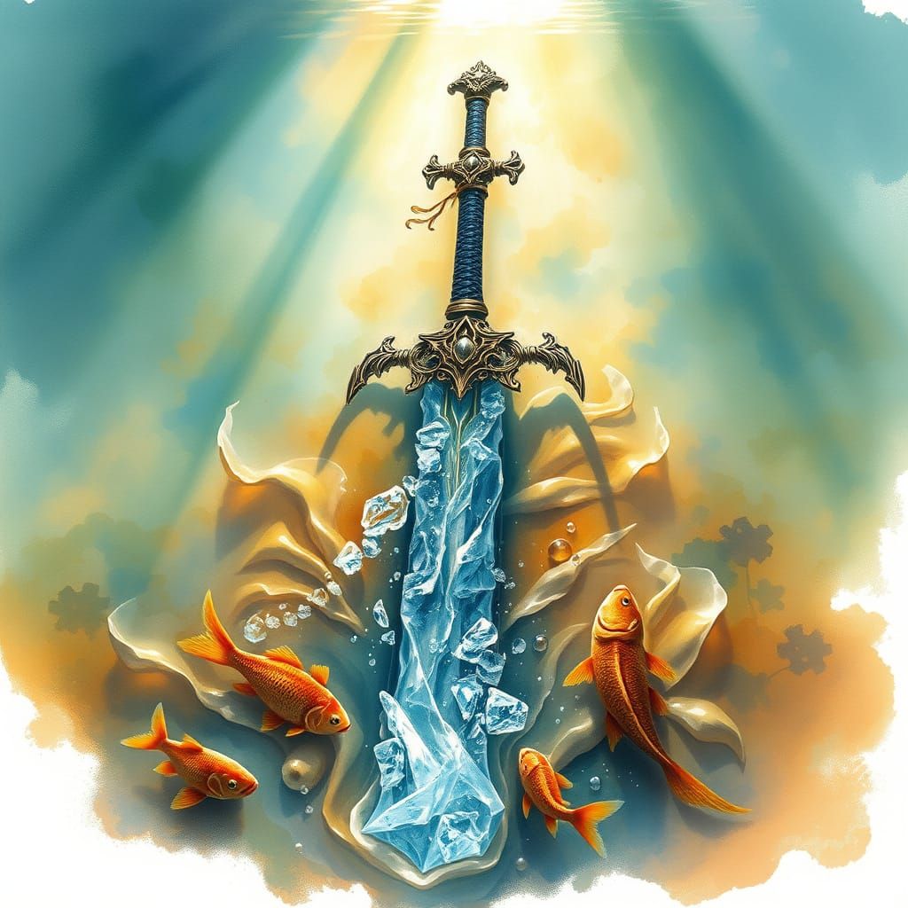 Elemental Sword Of Water - Ethereal Sword of Aquatic Dreams