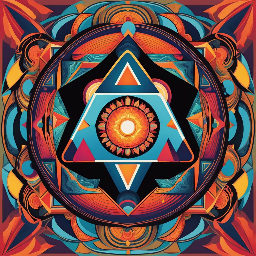 PYRAMID MANDALA 3 - AI Generated Artwork - NightCafe Creator