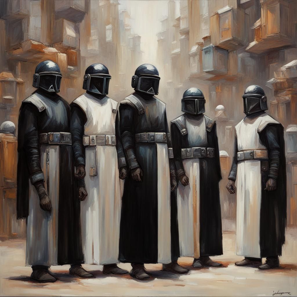 faceless men in a world of stone - AI Generated Artwork - NightCafe Creator