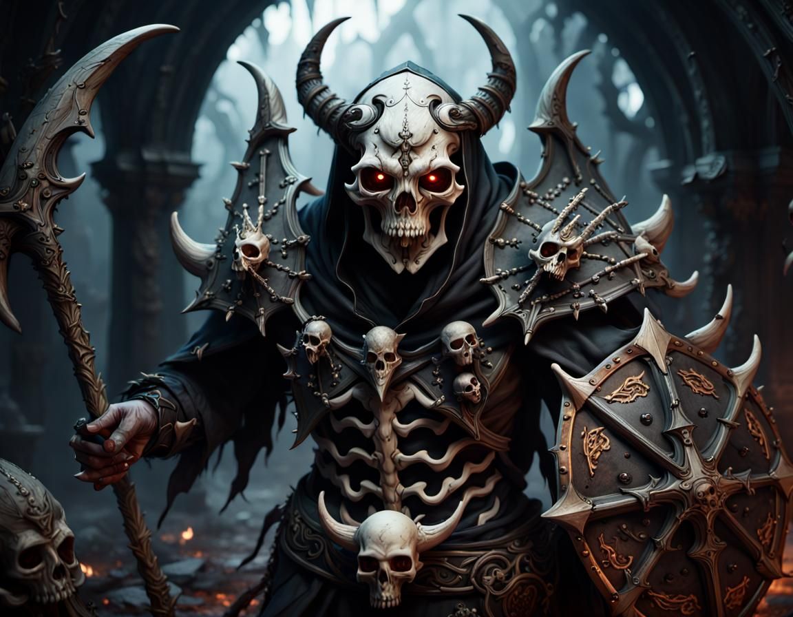 Skeleton demon - AI Generated Artwork - NightCafe Creator