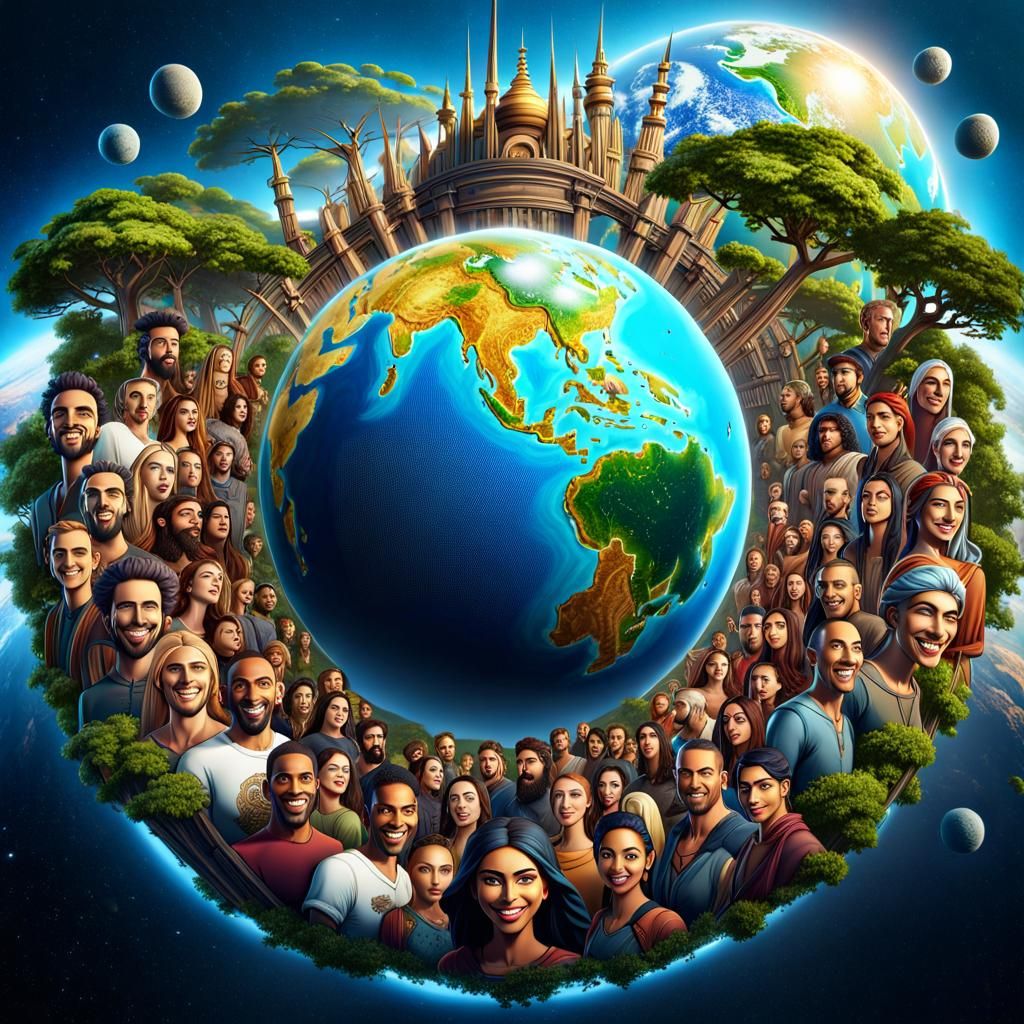 Everybody has an equal place in a utopian world - AI Generated Artwork ...