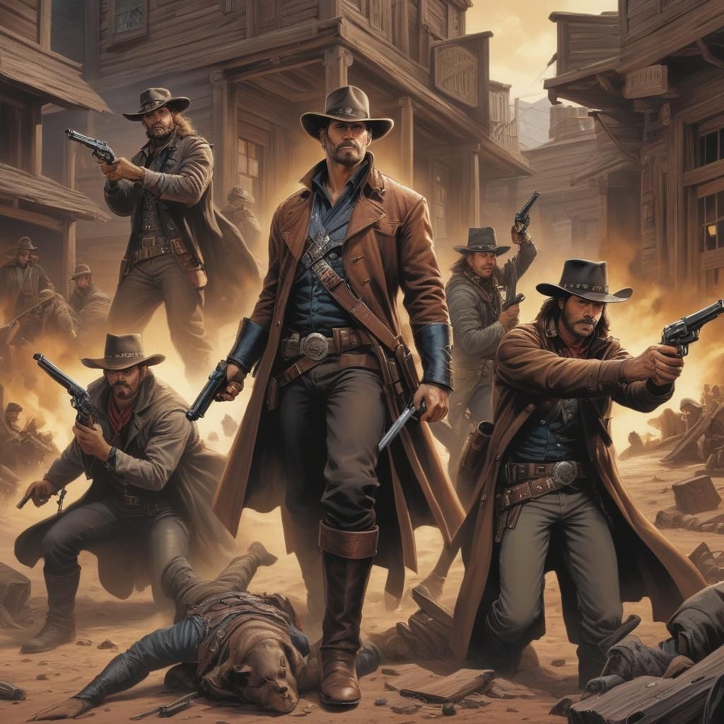 Random portrayal of Gunslingers and Outlaws in a world twisted with Sci ...