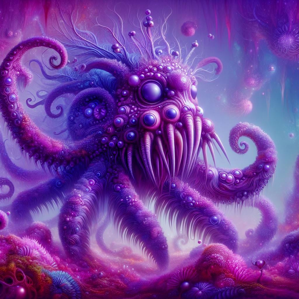 Purple Creature - AI Generated Artwork - NightCafe Creator