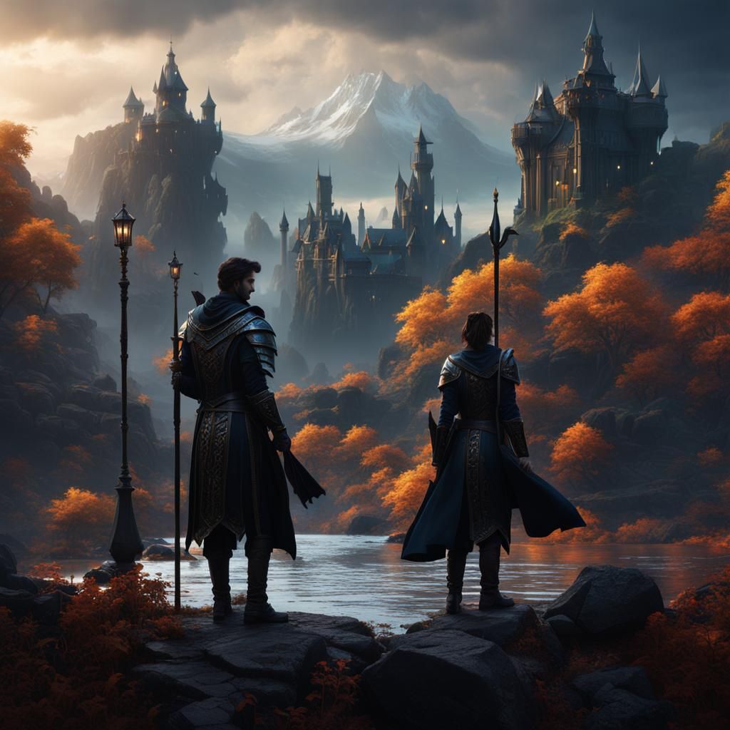 Two knights and lovers - AI Generated Artwork - NightCafe Creator