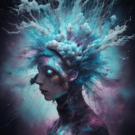 Exploding Galaxy Brains inside my mind, Liminal Space by artist "Bojan ...