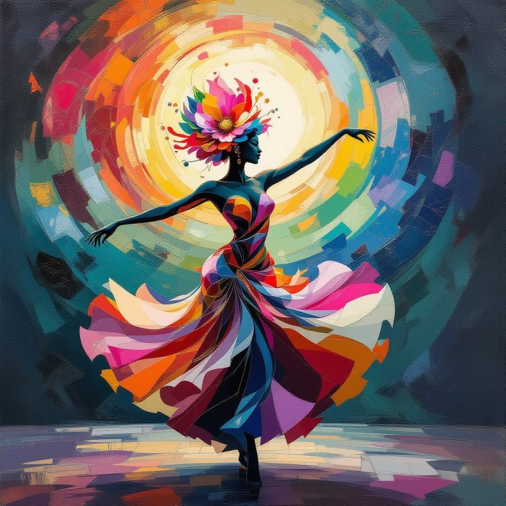 Ethereal Humanoid Flower Embodies Cosmic Energy in... - AI Art