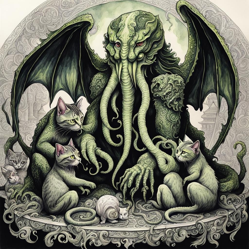 "The cats of Ulthar came to visit me." - AI Generated Artwork ...