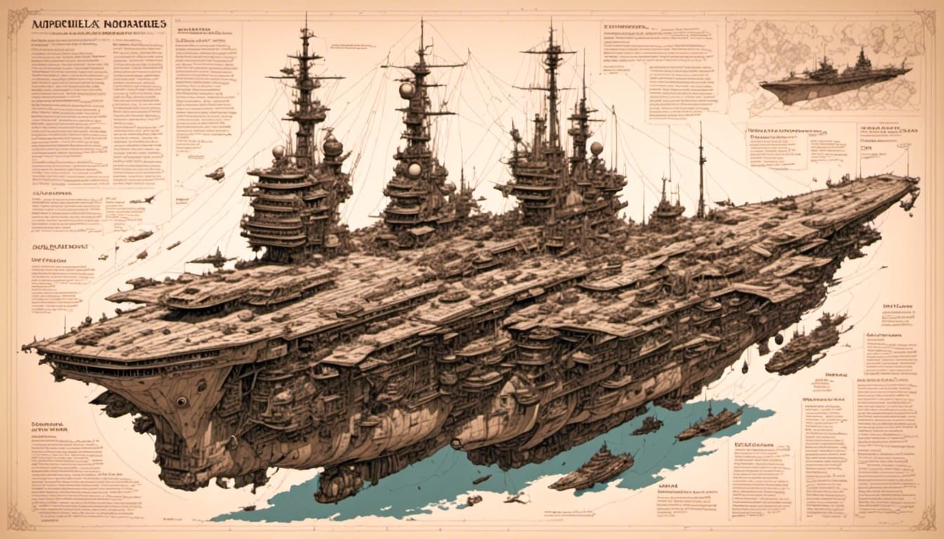 an aircraft_carrier, by Artur Tarnowski, auto-destructive art, 4k ...