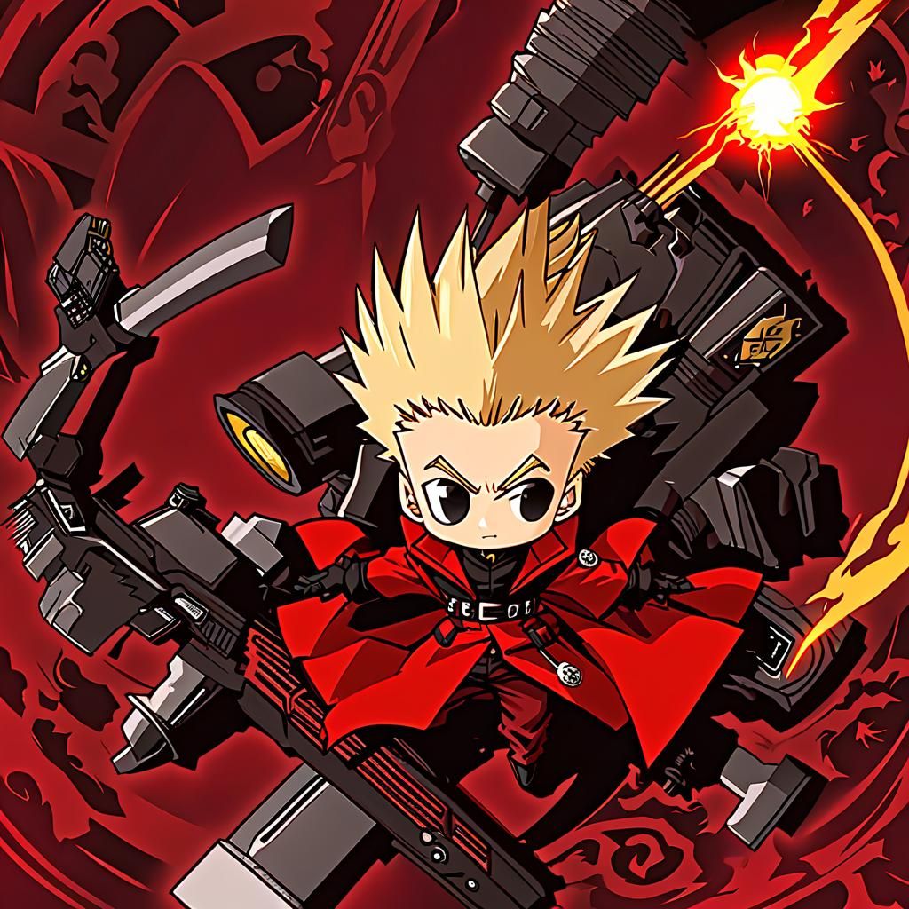 Vash The Stampede Chibi - AI Generated Artwork - NightCafe Creator
