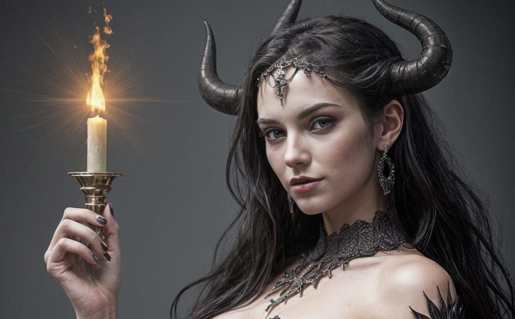 A stunning beautiful demoness - Ethereal Demoness in Ancient...