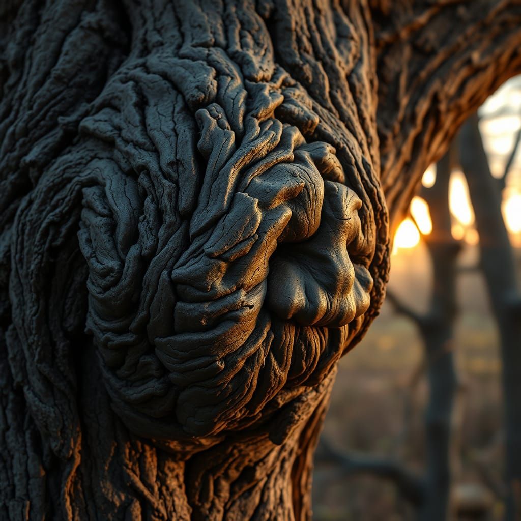 Tree Trunk Knot Face - Tree Trunk Knot Face