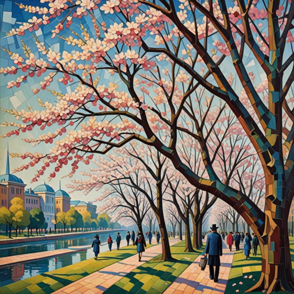 D. C. cherry blossoms in full bloom