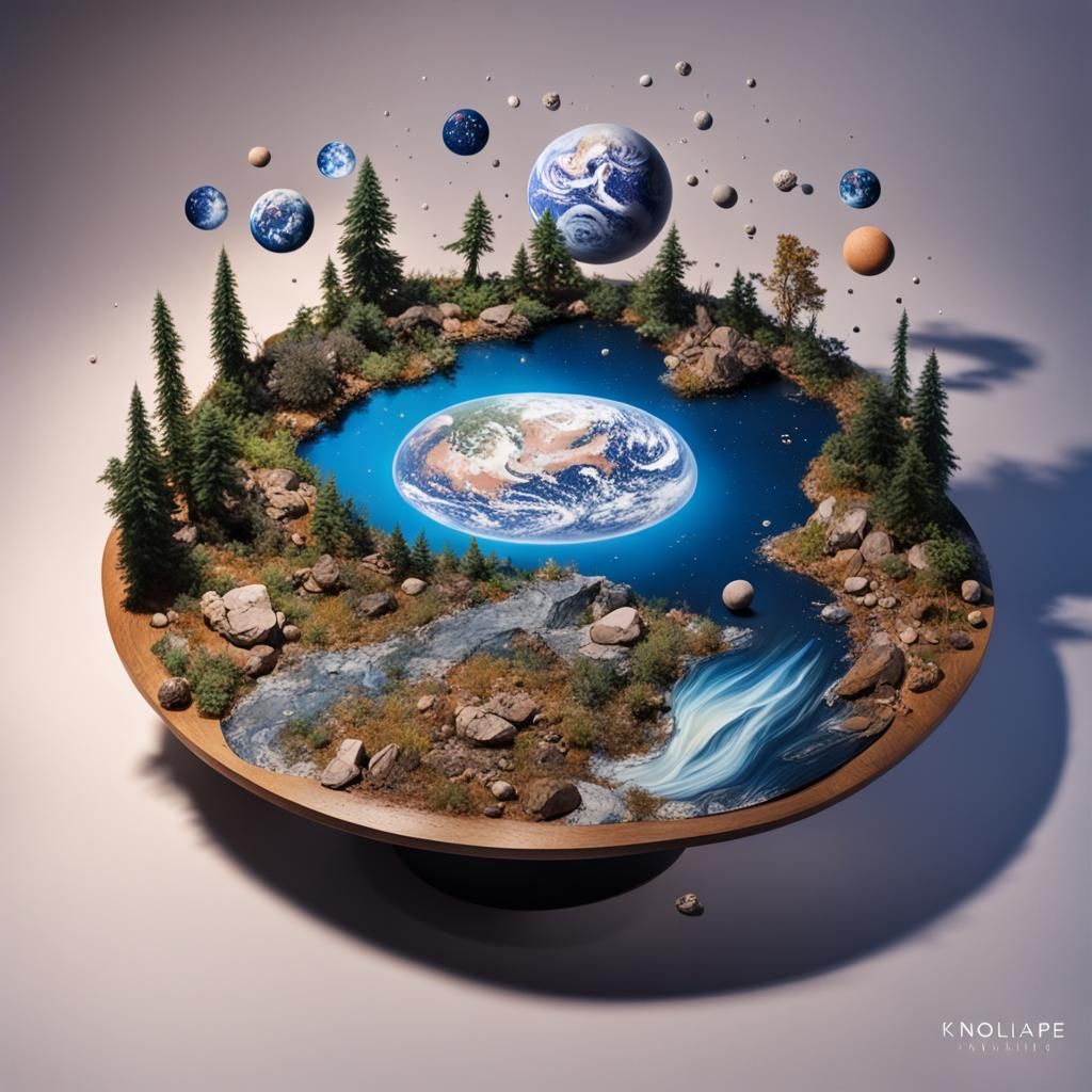See? The Earth is Flat... - AI Generated Artwork - NightCafe Creator