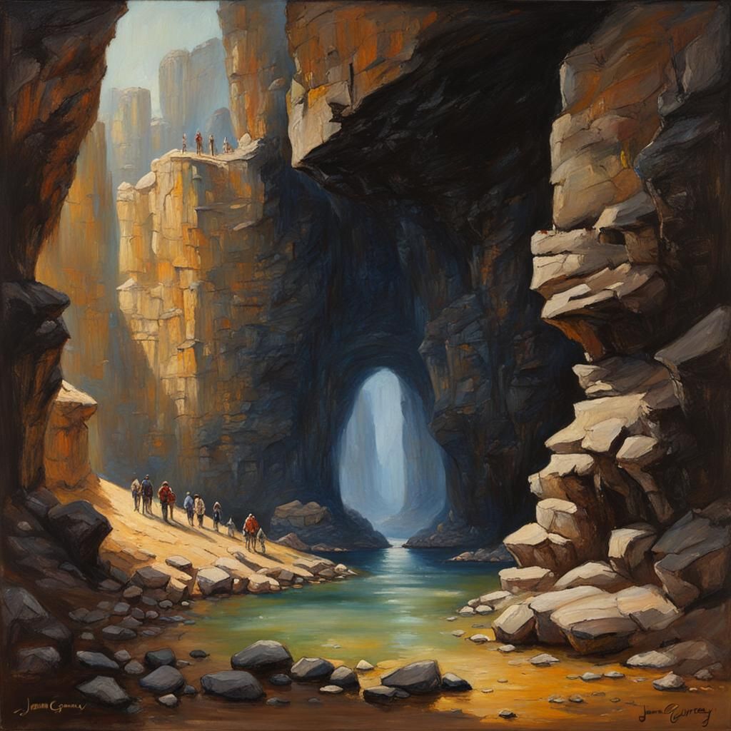 Ebony Caverns - AI Generated Artwork - NightCafe Creator