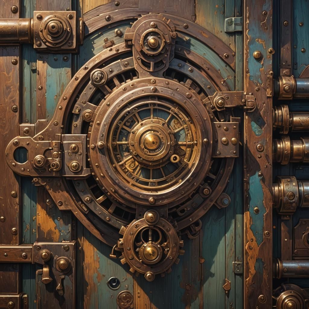 a complex lock - AI Generated Artwork - NightCafe Creator