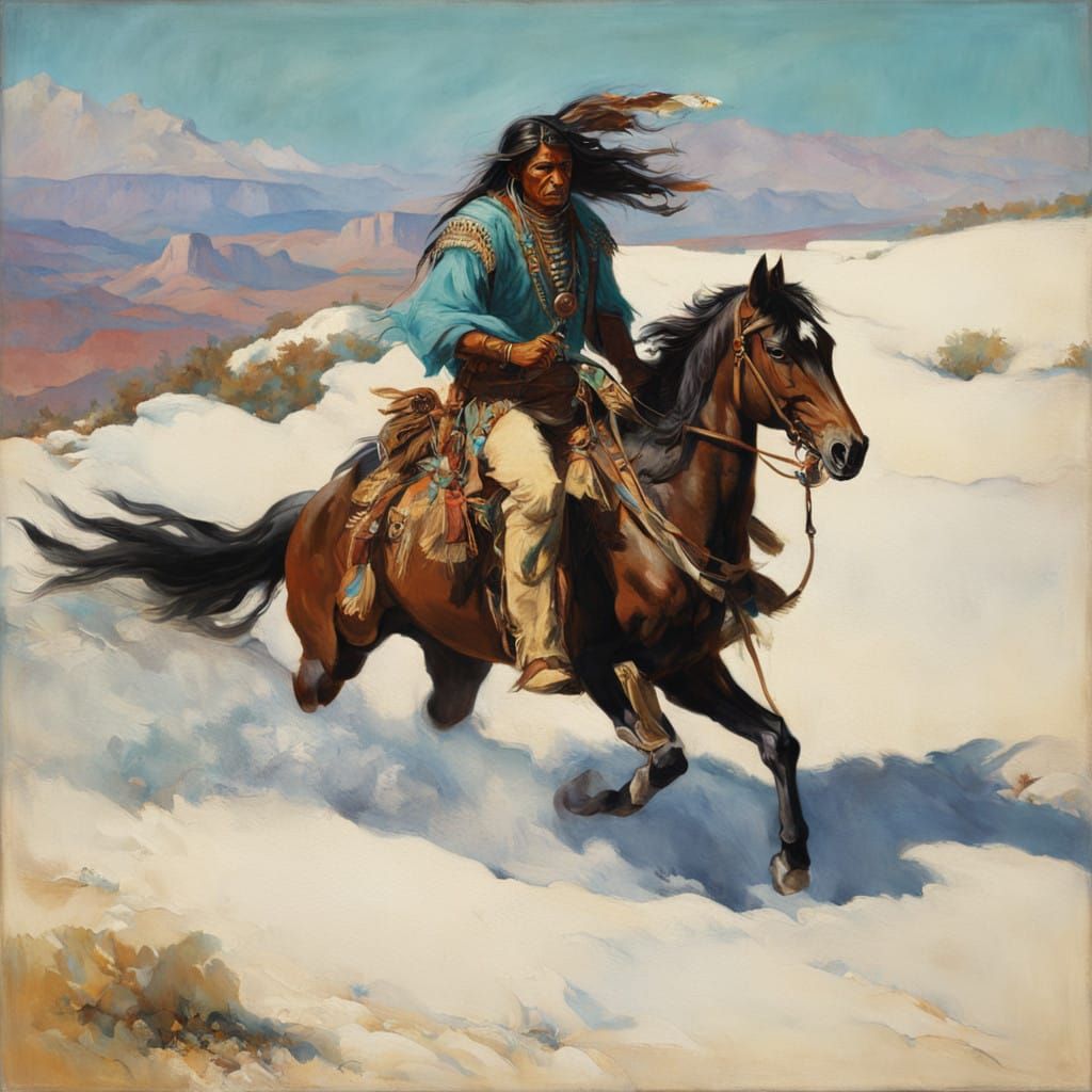 an apache indian riding a horse. - Apache Warrior Rides Free...