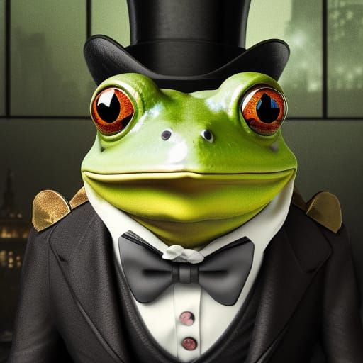 Gentleman frog - AI Generated Artwork - NightCafe Creator