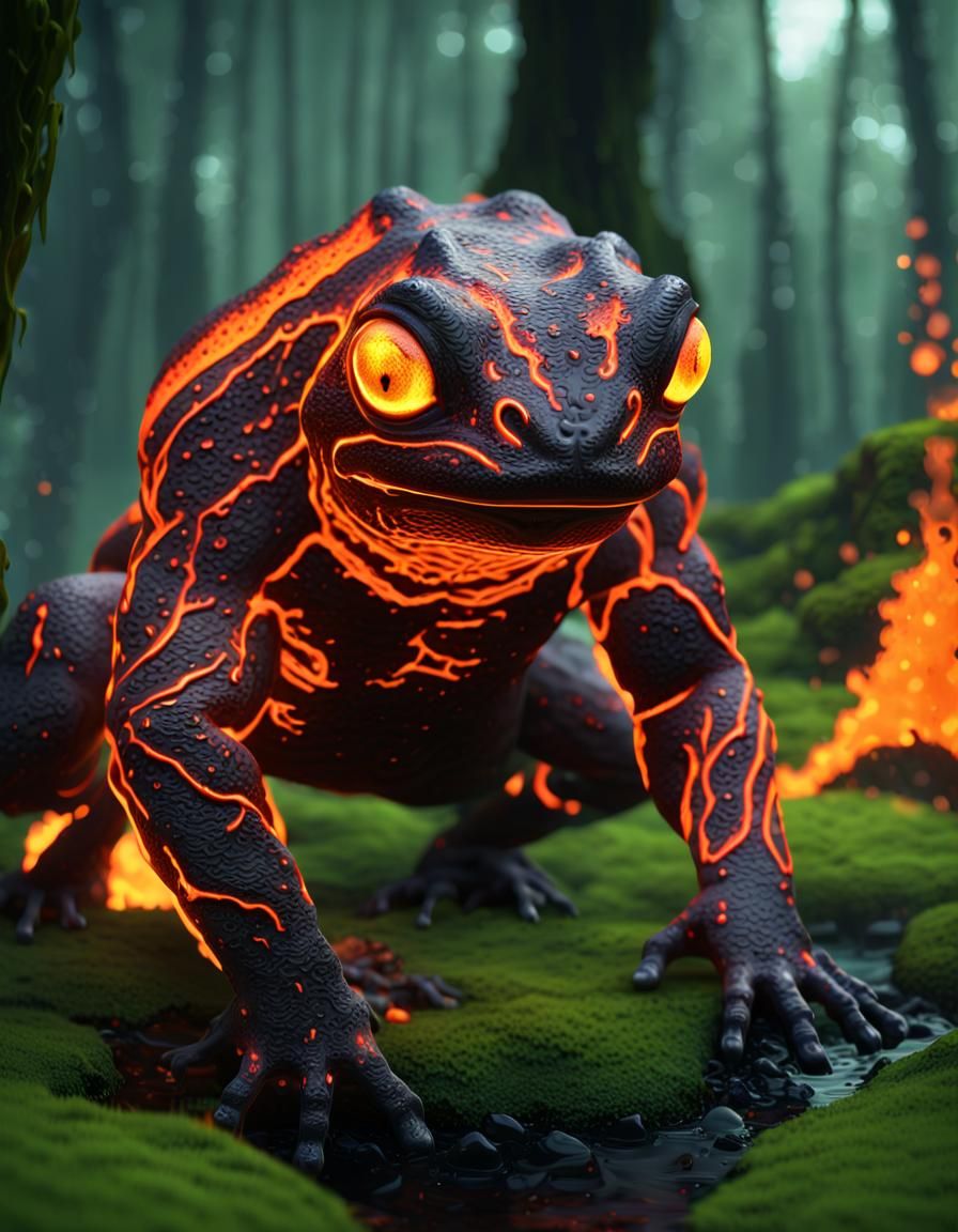 Lava frog - AI Generated Artwork - NightCafe Creator