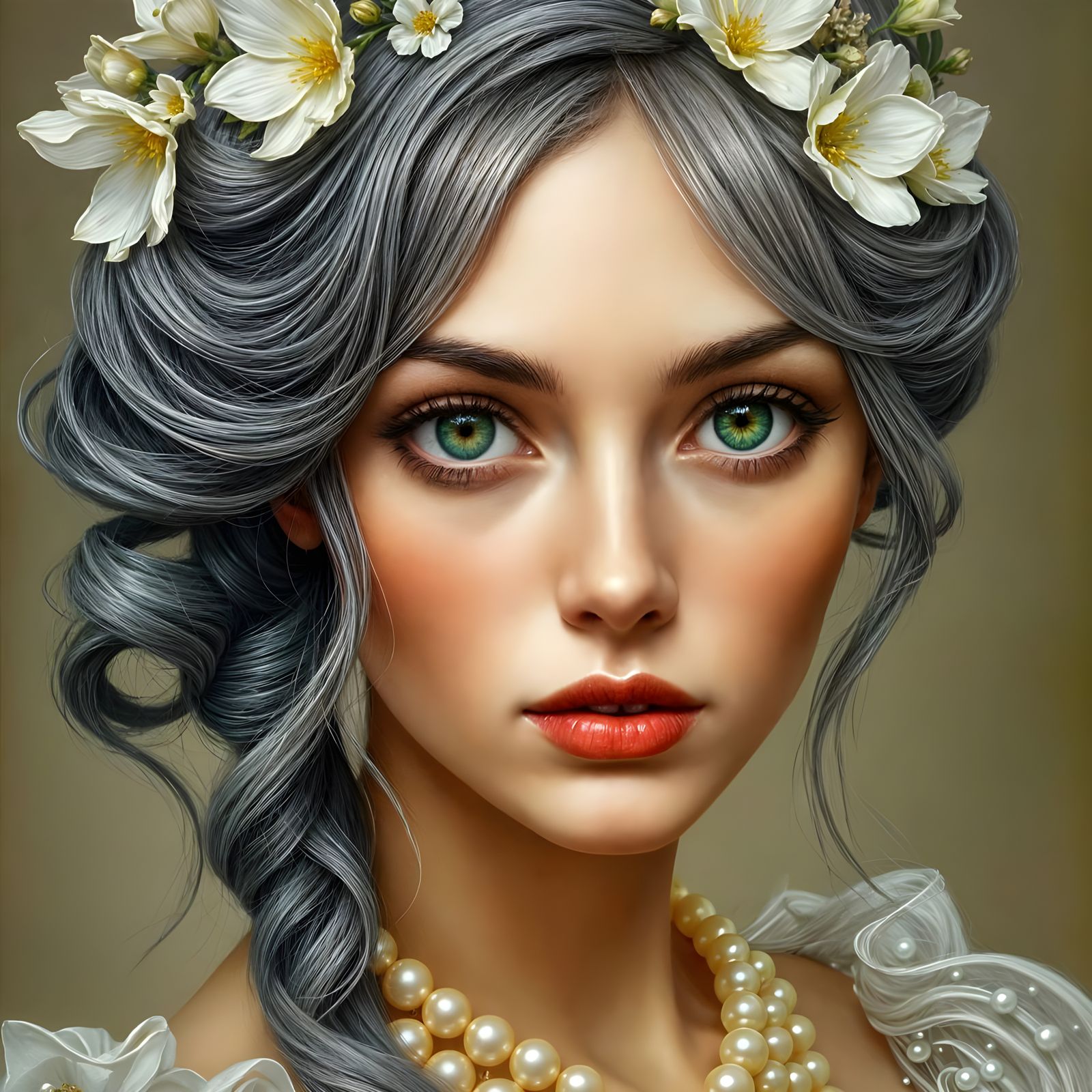Ethereal Lady in Rococo Splendor - AI Art