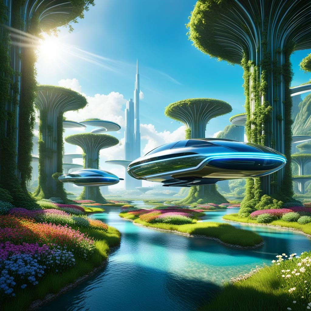 Grand Utopia of the Future - AI Generated Artwork - NightCafe Creator