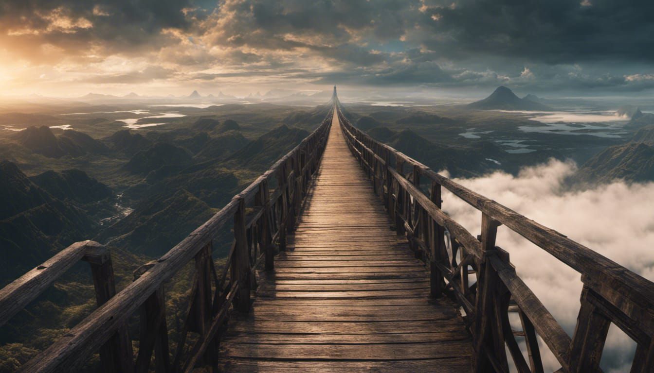 Massive Bridge - AI Generated Artwork - NightCafe Creator