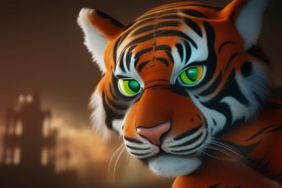 Tigger cats bounce all over into the centre in the angelalic suit - AI ...