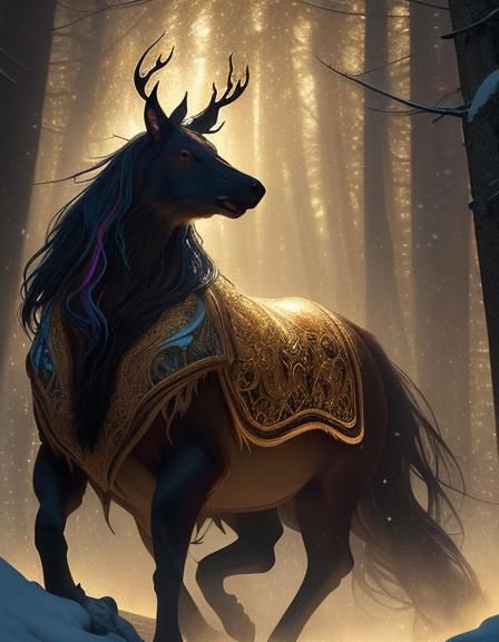 dark elk - AI Generated Artwork - NightCafe Creator