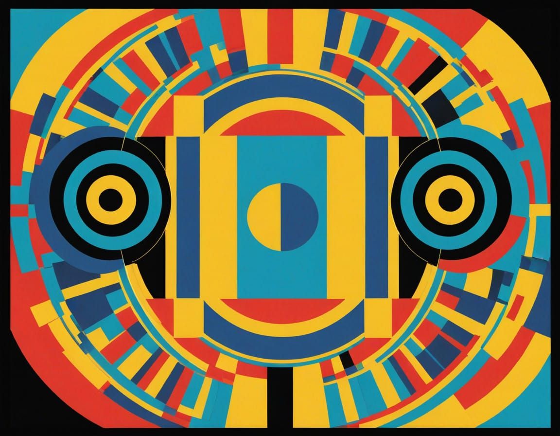 pop art - Vibrant Pop Art Masterpiece in Triadic Colors