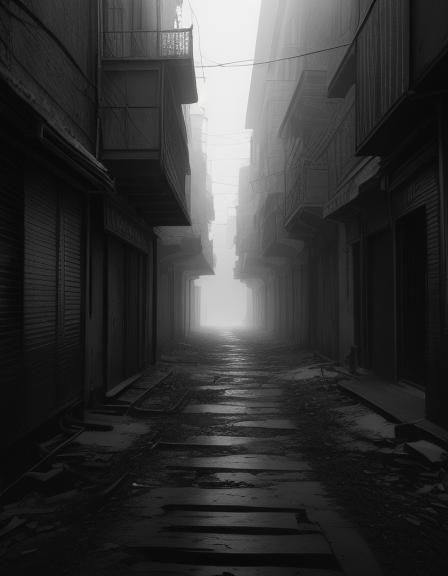 Desolate street - AI Generated Artwork - NightCafe Creator