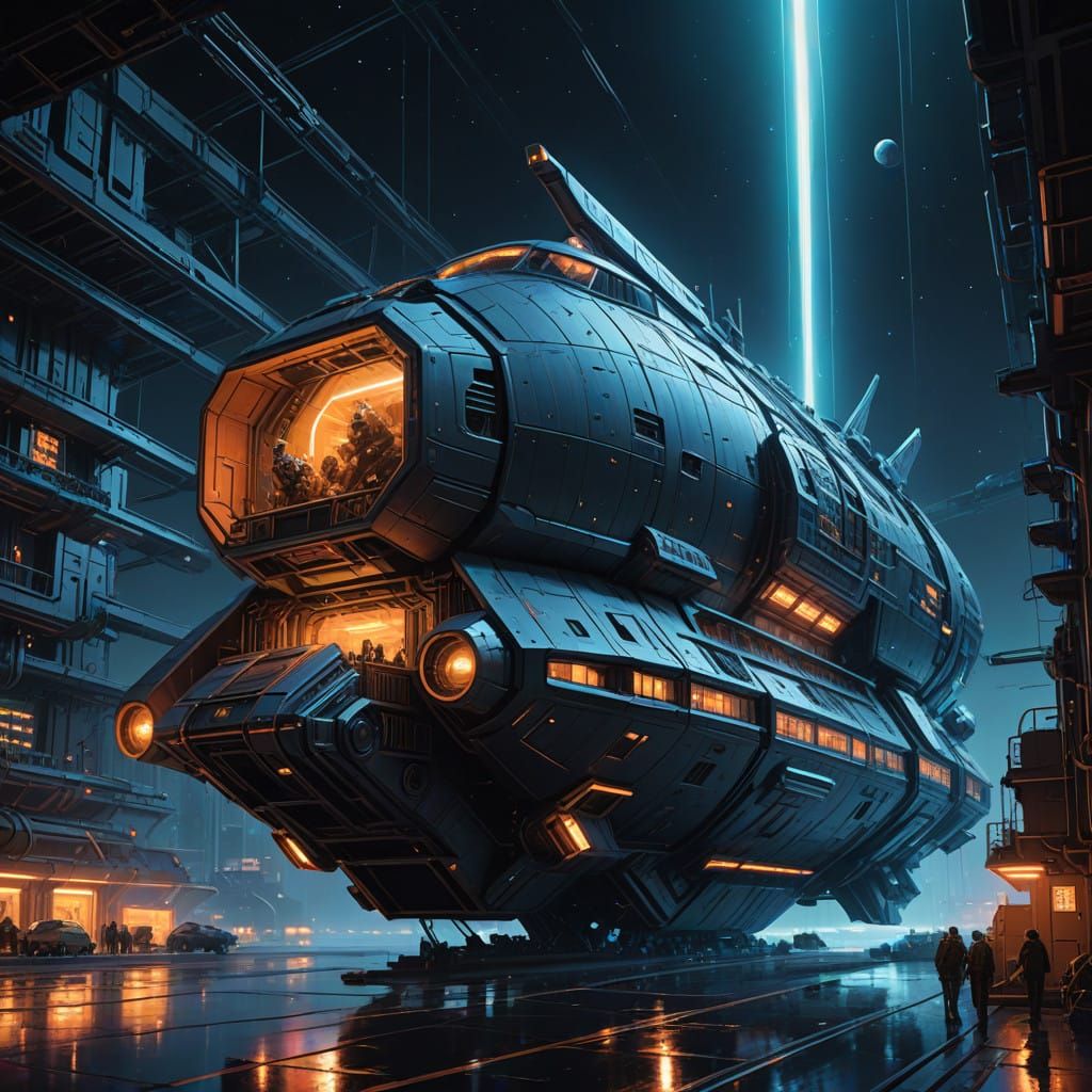 realistic Noah's ark as a sci-fi starship,