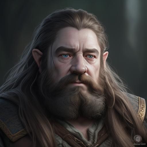 lord of the rings dwarf, hyper realistic dwarf bust, thorin oaken ...