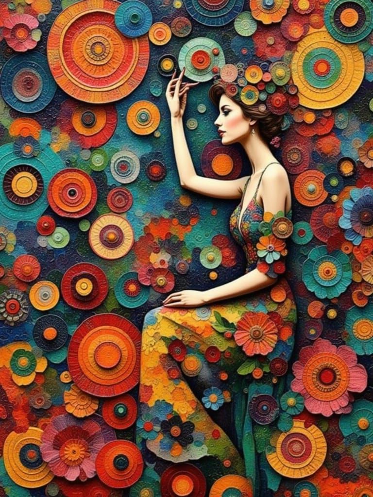 Vibrant Surreal Composition Celebrating Femininity - AI Art