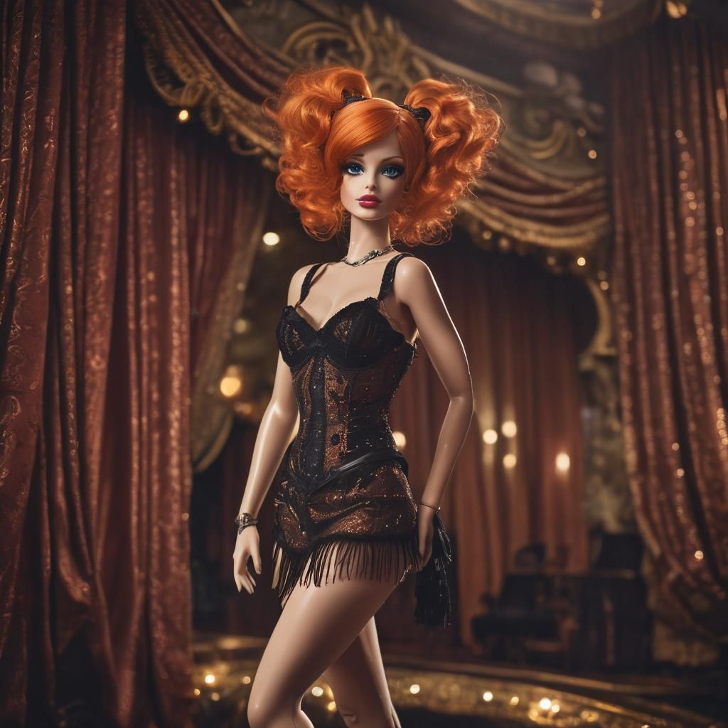 Barbie ,burlesque dancers an old theater - AI Generated Artwork - NightCafe Creator
